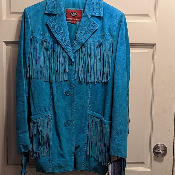 Marc Mattis | Jackets & Coats | Western Jacket Turquoise Brand New Size ...